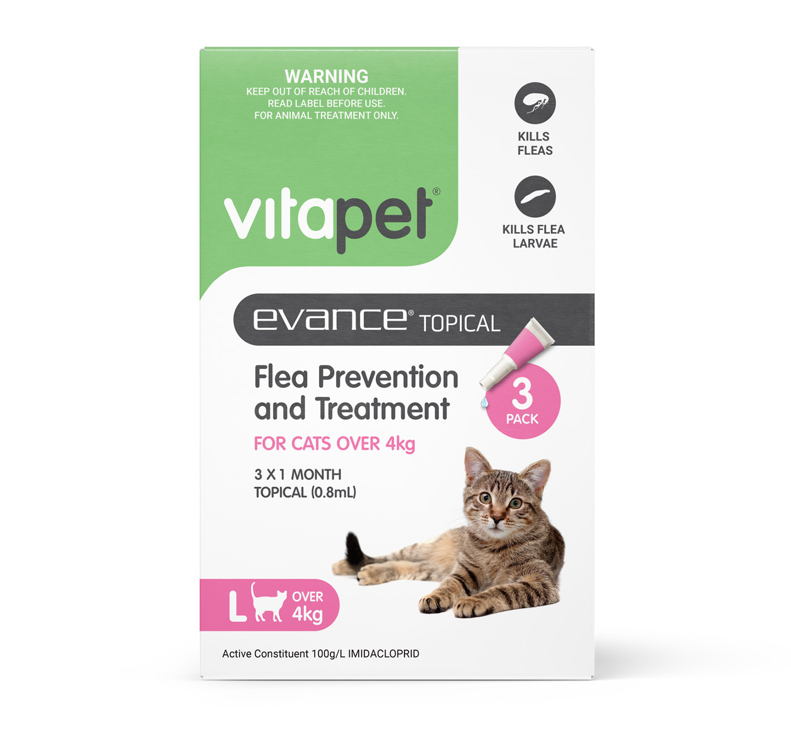 Flea Treatment for Cats - Evance - Large Cats - VitaPet